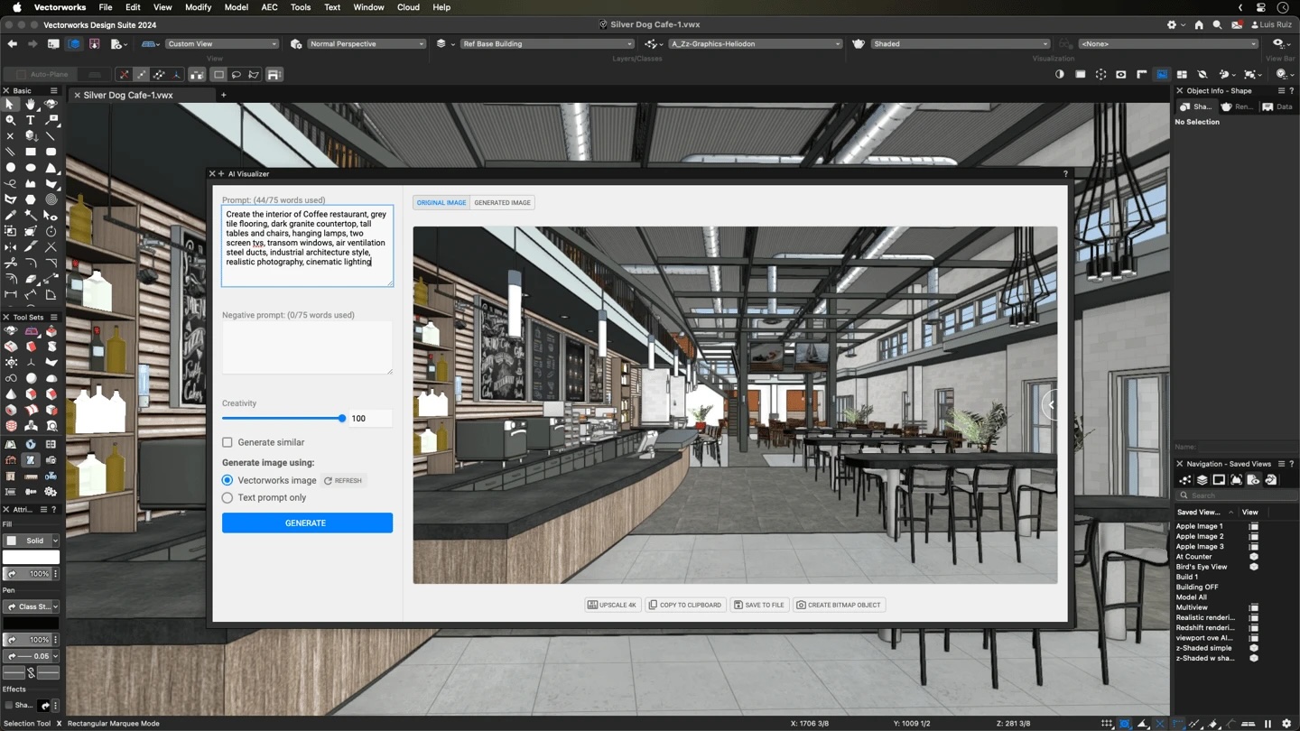 Vectorworks 2024 の新たな機能 AI Visualizerの紹介 – Vectorworks Design Blog